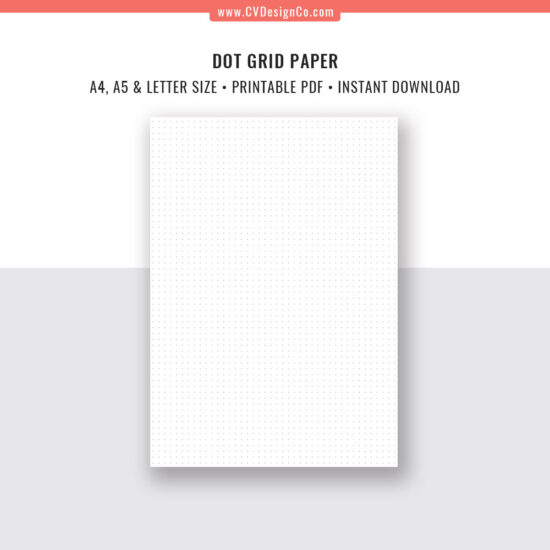 Dot Grid, Graph Paper, Line Paper, Bullet Journal Template, Notebook ...