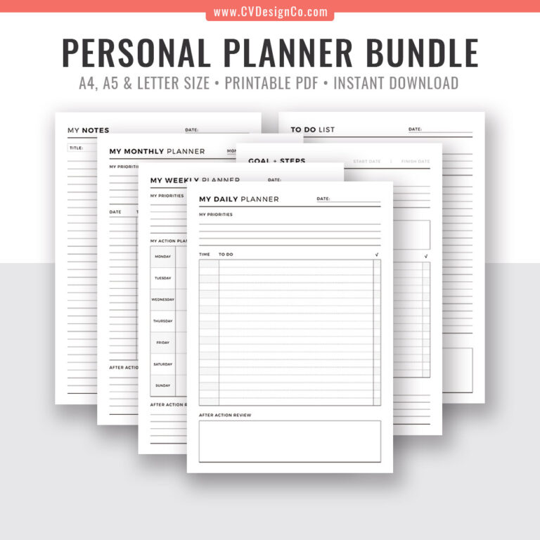 Planner Bundle, Planner Essentials Kit, Life Planner Bundle, Digital ...