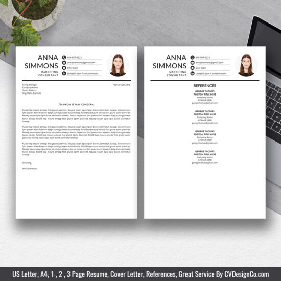 Best Selling MS Office Word Resume / CV Bundle The Anna: Resume ...