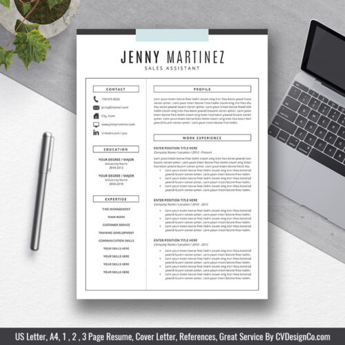 Best Selling MS Office Word Resume / CV Bundle The Victoria: Resume ...