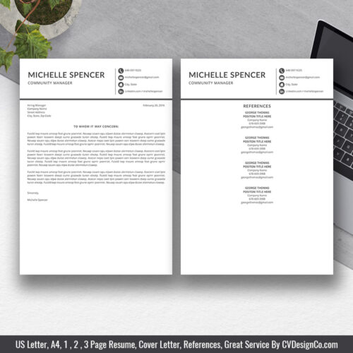 Best Selling MS Office Word Resume / CV Bundle The Anna: Resume ...