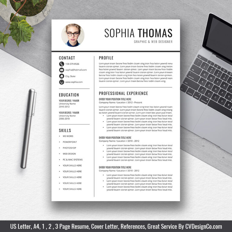 Best Selling Office Word Resume / CV Templates, Cover Letter ...