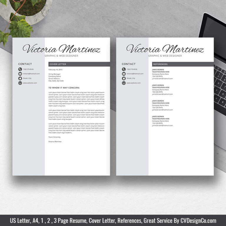 Best Selling MS Office Word Resume / CV Bundle The Victoria: Resume ...